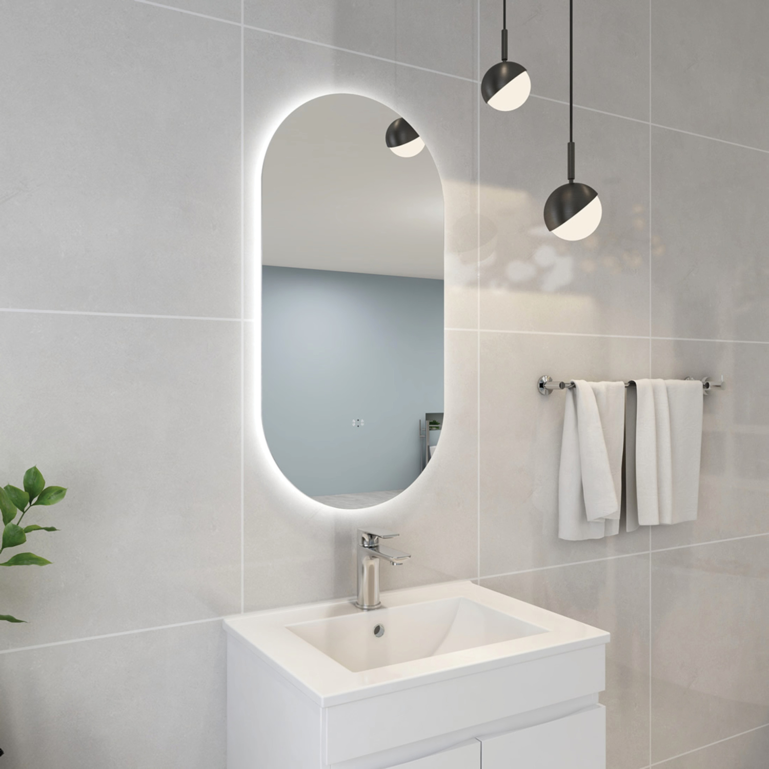 OV4590BM LED Backlit Mirror – Poseidon Bathroom and Kitchen