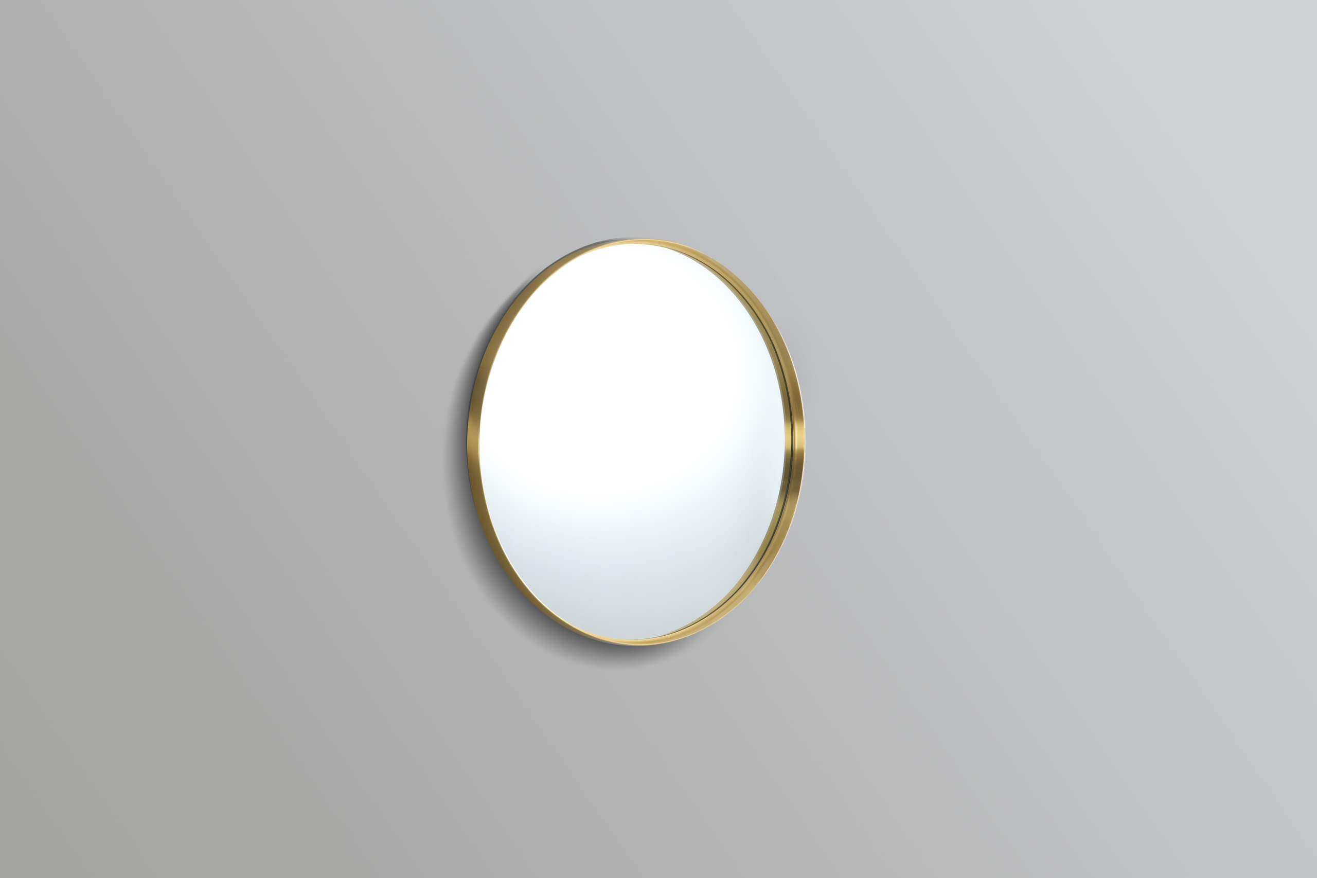 Oliva Round Yellow Gold Frame Mirror KR800F-BG – Poseidon Bathroom and ...